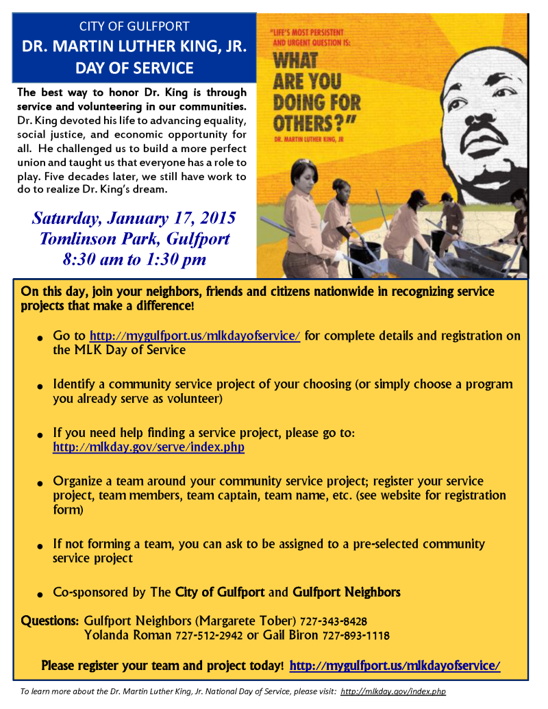 Gulfport’s Martin Luther King, Jr. Day of Service