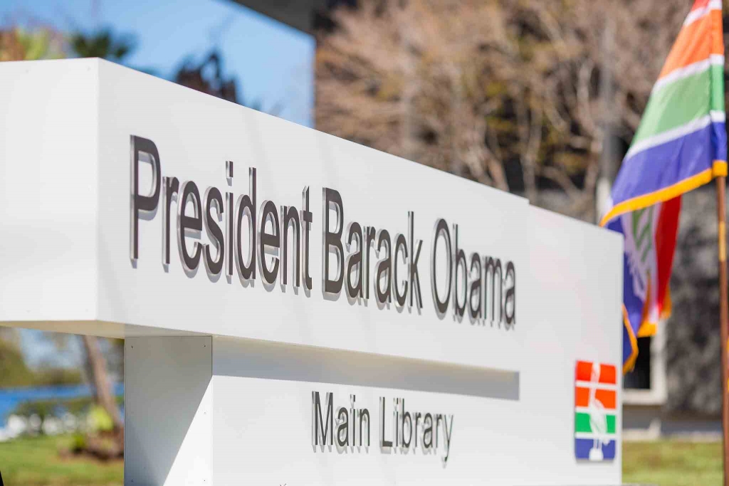 City unveils new name for main library in honor of President Barack Obama